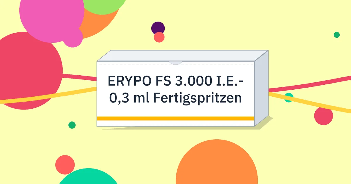 Symbolbild: Packung mit der Aufschrift ERYPO FS 3.000 I.E.-0,3 ml Fertigspritzen (PZN 06301263) – Verfügbarkeit und Bezug in Apotheken in Frankfurt am Main