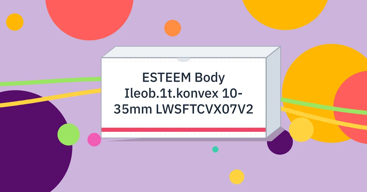 Symbolbild: Packung mit der Aufschrift ESTEEM Body Ileob.1t.konvex 10-35mm LWSFTCVX07V2 (PZN 18837856) – Verfügbarkeit und Bezug in Apotheken in Frankfurt am Main