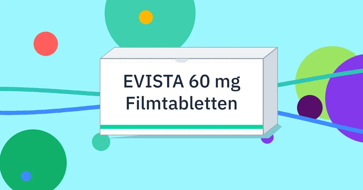 Symbolbild: Packung mit der Aufschrift EVISTA 60 mg Filmtabletten (PZN 10989294) – Verfügbarkeit und Bezug in Apotheken in Frankfurt am Main