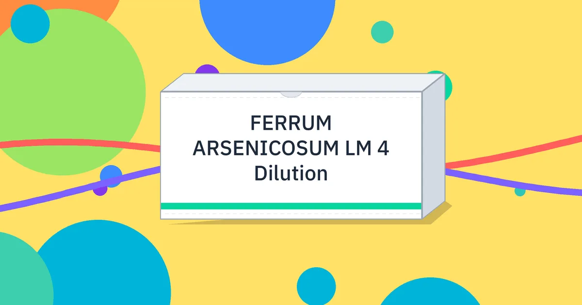 Symbolbild: Packung mit der Aufschrift FERRUM ARSENICOSUM LM 4 Dilution (PZN 12847463) – Verfügbarkeit und Bezug in Apotheken in Frankfurt am Main