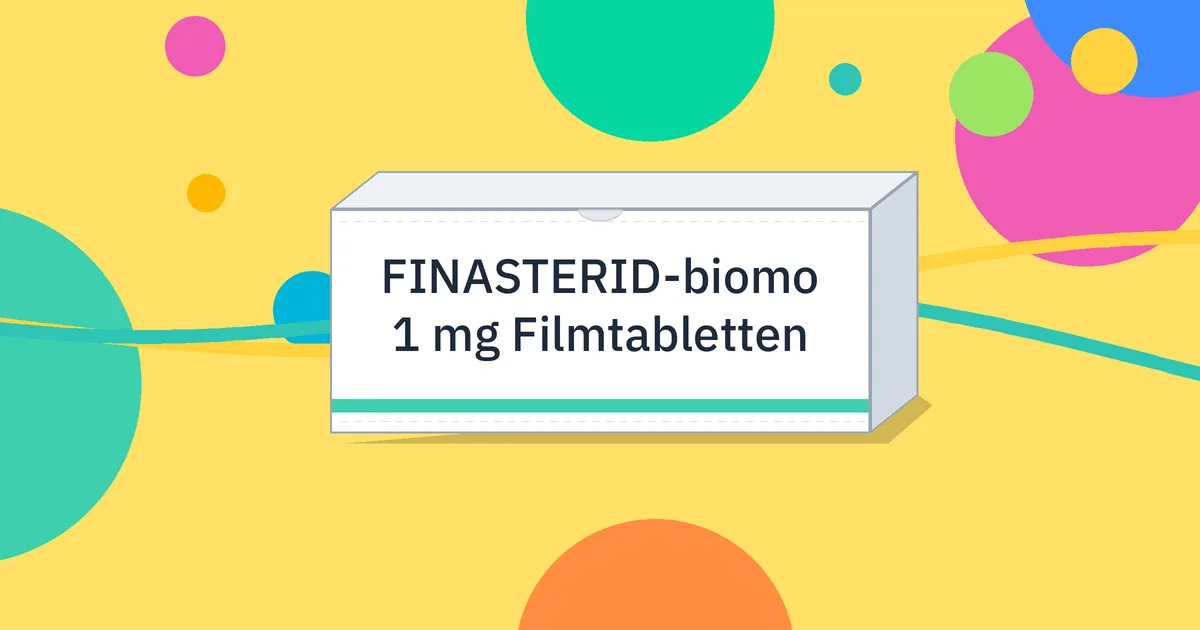 Symbolbild: Packung mit der Aufschrift FINASTERID-biomo 1 mg Filmtabletten (PZN 16627327) – Verfügbarkeit und Bezug in Apotheken in Frankfurt am Main