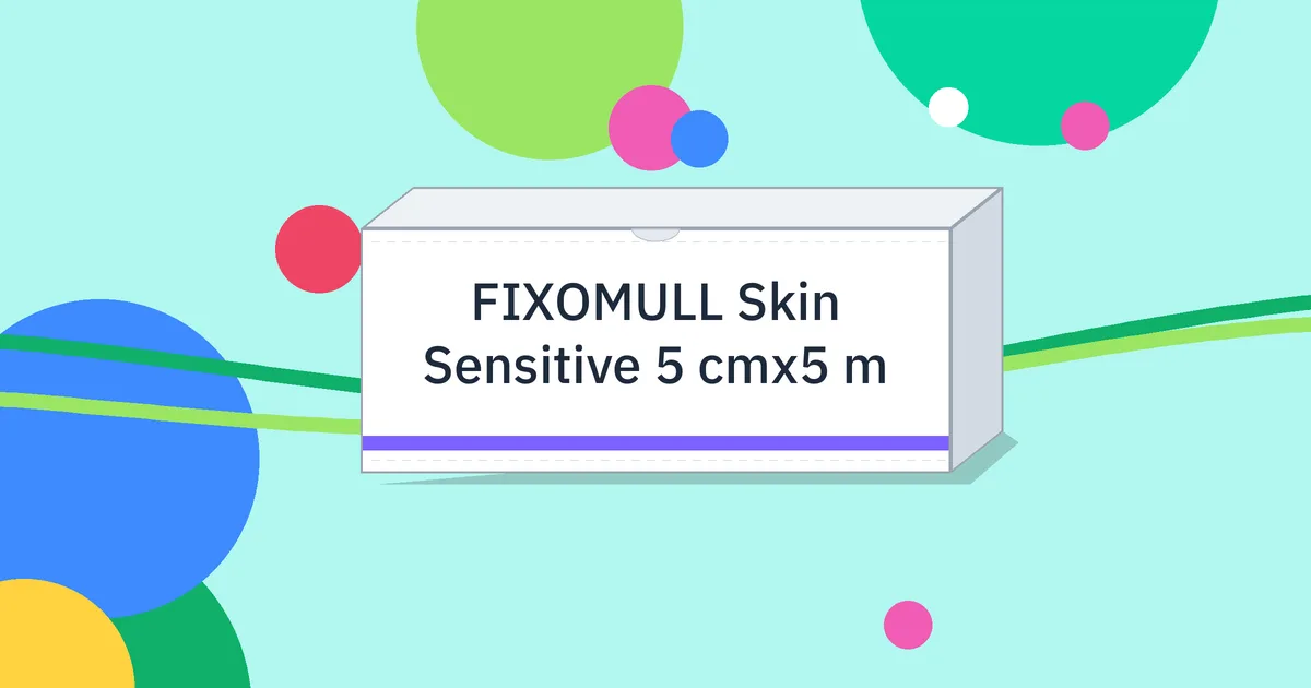 Symbolbild: Packung mit der Aufschrift FIXOMULL Skin Sensitive 5 cmx5 m (PZN 20109377) – Verfügbarkeit und Bezug in Apotheken in Frankfurt am Main