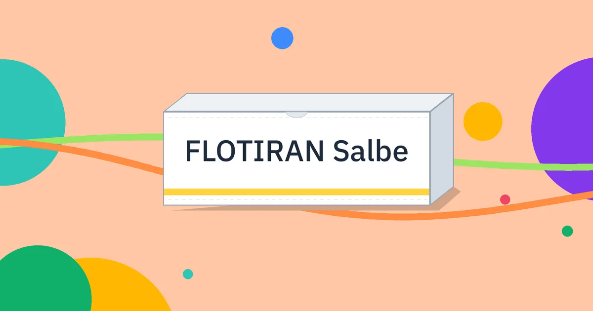 Symbolbild: Packung mit der Aufschrift FLOTIRAN Salbe (PZN 04181754) – Verfügbarkeit und Bezug in Apotheken in Frankfurt am Main