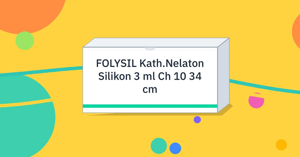 Symbolbild: Packung mit der Aufschrift FOLYSIL Kath.Nelaton Silikon 3 ml Ch 10 34 cm (PZN 18188464) – Verfügbarkeit und Bezug in Apotheken in Frankfurt am Main