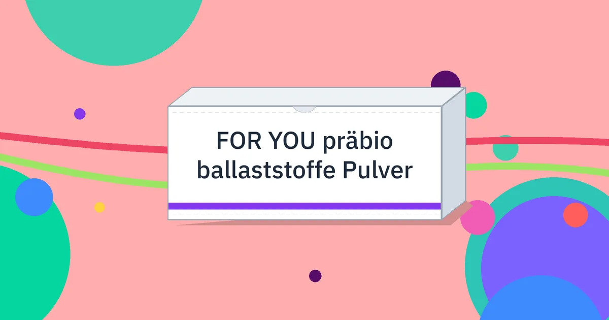Symbolbild: Packung mit der Aufschrift FOR YOU präbio ballaststoffe Pulver (PZN 15323772) – Verfügbarkeit und Bezug in Apotheken in Frankfurt am Main