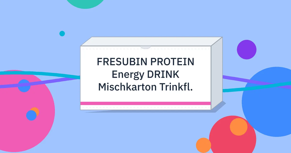 Symbolbild: Packung mit der Aufschrift FRESUBIN PROTEIN Energy DRINK Mischkarton Trinkfl. (PZN 18681029) – Verfügbarkeit und Bezug in Apotheken in Frankfurt am Main