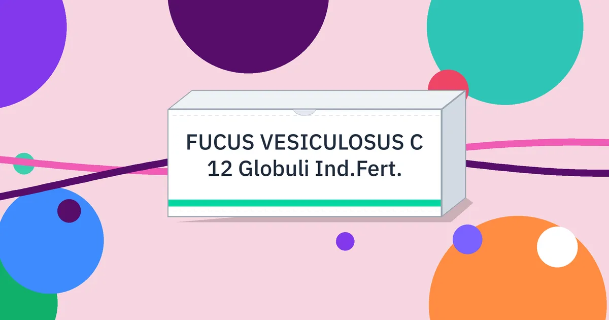 Symbolbild: Packung mit der Aufschrift FUCUS VESICULOSUS C 12 Globuli Ind.Fert. (PZN 17651954) – Verfügbarkeit und Bezug in Apotheken in Frankfurt am Main
