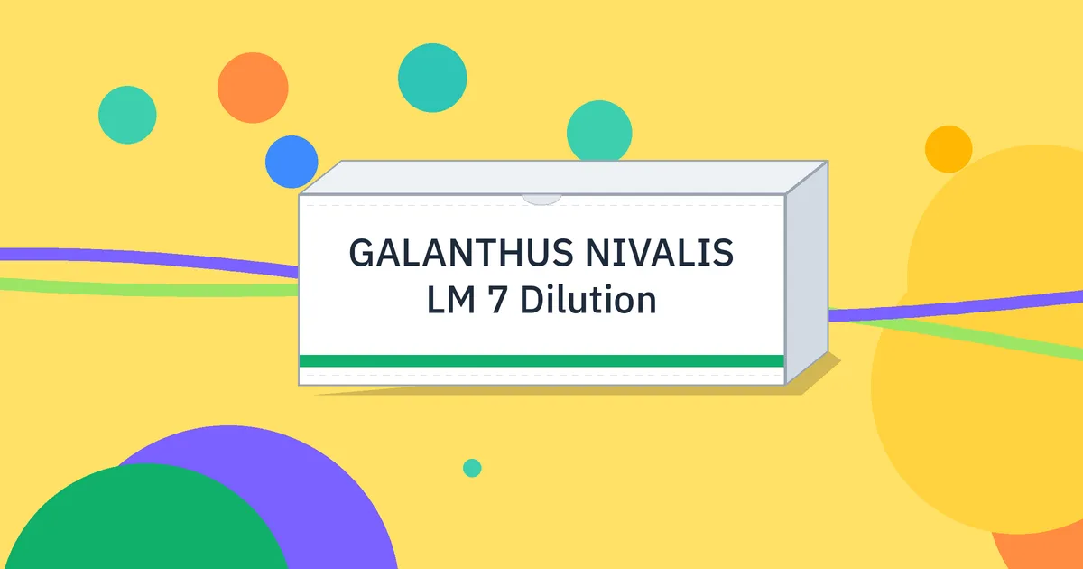 Symbolbild: Packung mit der Aufschrift GALANTHUS NIVALIS LM 7 Dilution (PZN 13494765) – Verfügbarkeit und Bezug in Apotheken in Frankfurt am Main