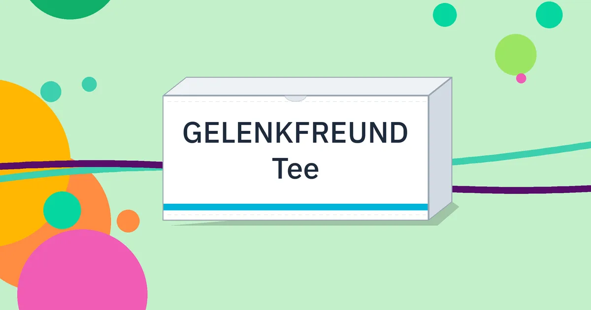 Symbolbild: Packung mit der Aufschrift GELENKFREUND Tee (PZN 02146363) – Verfügbarkeit und Bezug in Apotheken in Frankfurt am Main