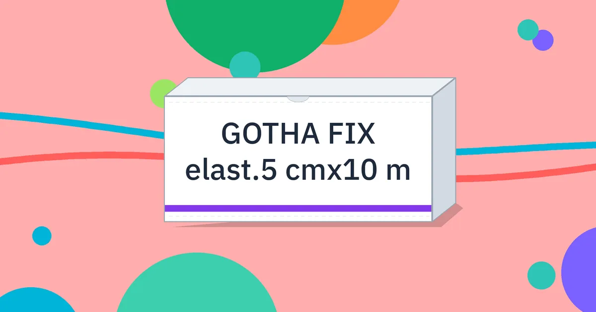 Symbolbild: Packung mit der Aufschrift GOTHA FIX elast.5 cmx10 m (PZN 06887205) – Verfügbarkeit und Bezug in Apotheken in Frankfurt am Main