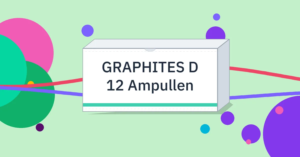 Symbolbild: Packung mit der Aufschrift GRAPHITES D 12 Ampullen (PZN 11706163) – Verfügbarkeit und Bezug in Apotheken in Frankfurt am Main