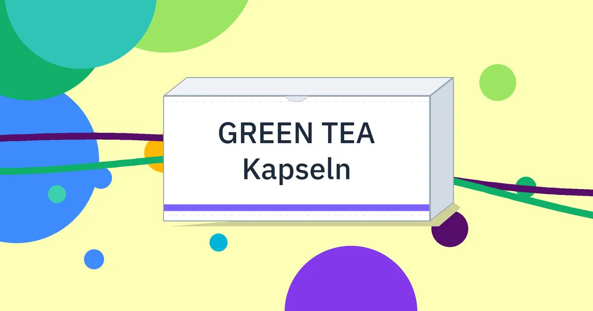 Symbolbild: Packung mit der Aufschrift GREEN TEA Kapseln (PZN 17852747) – Verfügbarkeit und Bezug in Apotheken in Frankfurt am Main