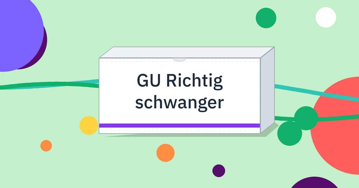 Symbolbild: Packung mit der Aufschrift GU Richtig schwanger (PZN 17538212) – Verfügbarkeit und Bezug in Apotheken in Frankfurt am Main