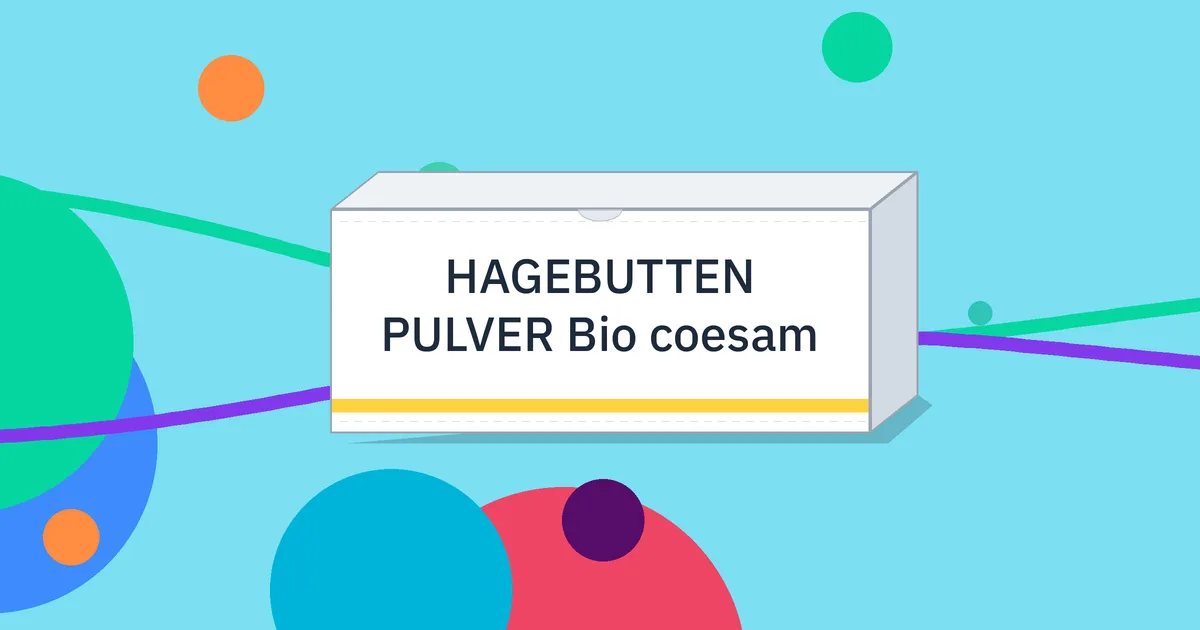 Symbolbild: Packung mit der Aufschrift HAGEBUTTEN PULVER Bio coesam (PZN 12545779) – Verfügbarkeit und Bezug in Apotheken in Frankfurt am Main