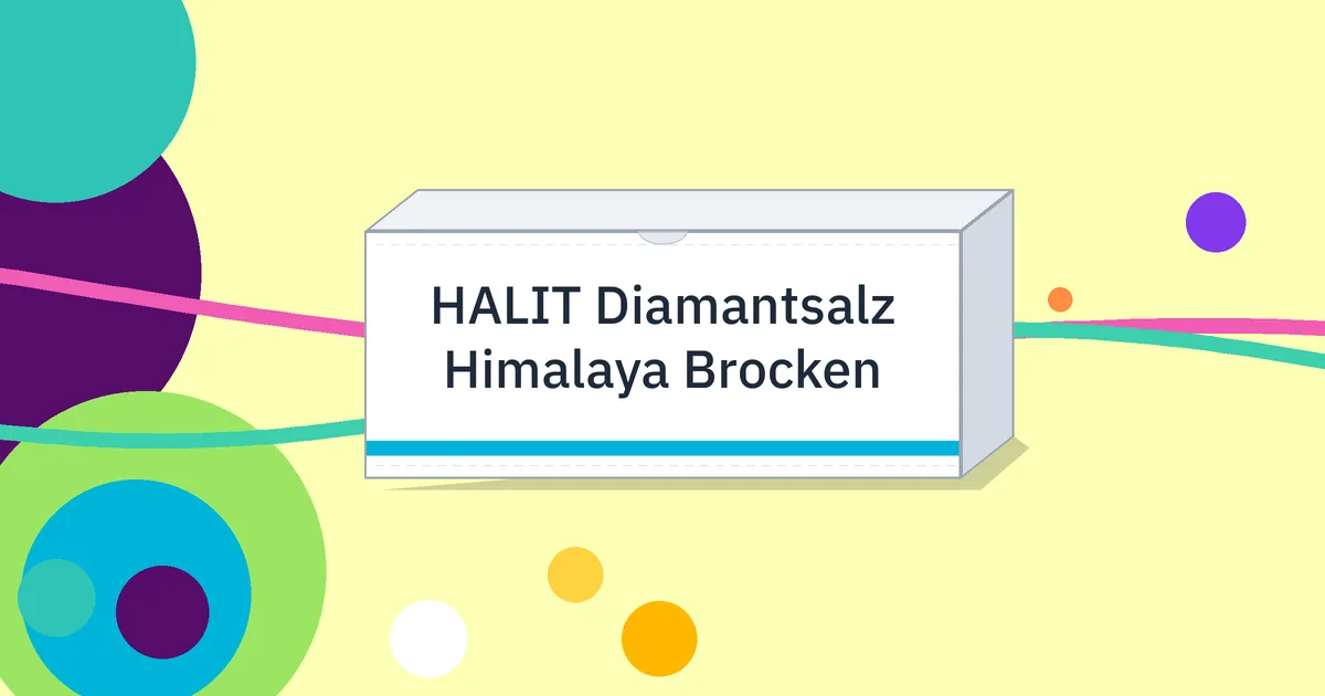 Symbolbild: Packung mit der Aufschrift HALIT Diamantsalz Himalaya Brocken (PZN 05355162) – Verfügbarkeit und Bezug in Apotheken in Frankfurt am Main