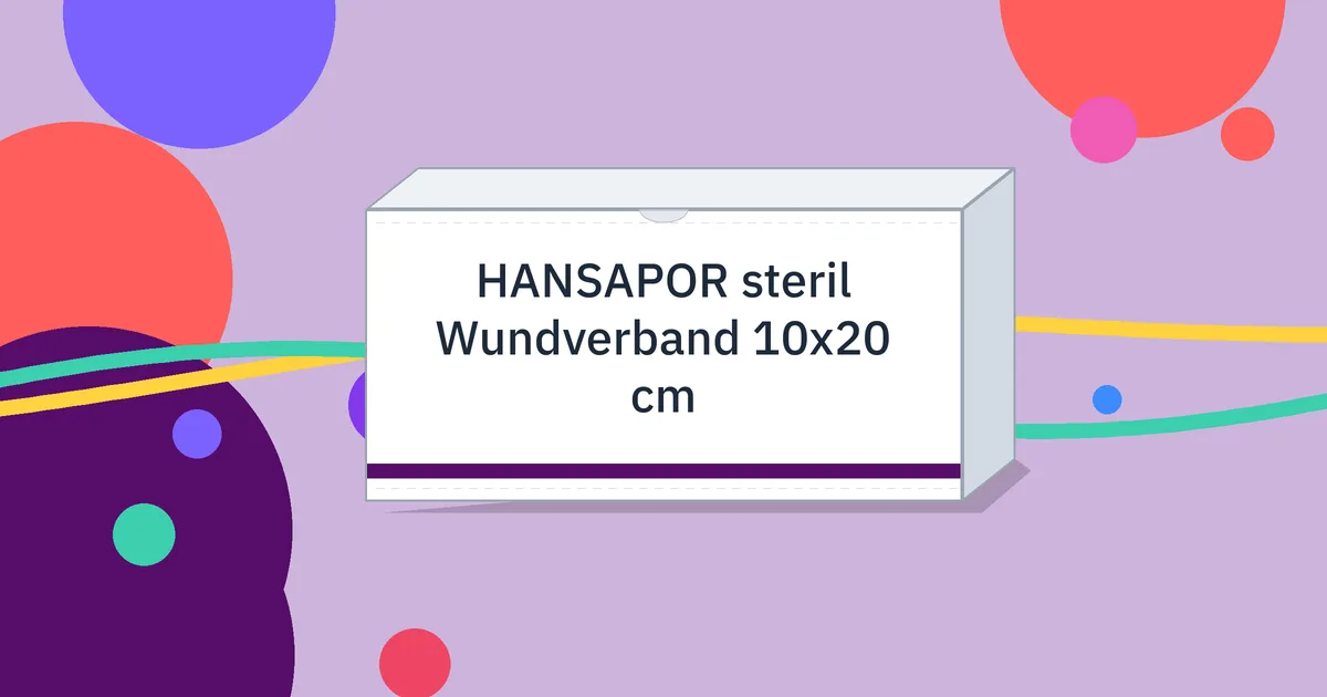 Symbolbild: Packung mit der Aufschrift HANSAPOR steril Wundverband 10x20 cm (PZN 14062507) – Verfügbarkeit und Bezug in Apotheken in Frankfurt am Main
