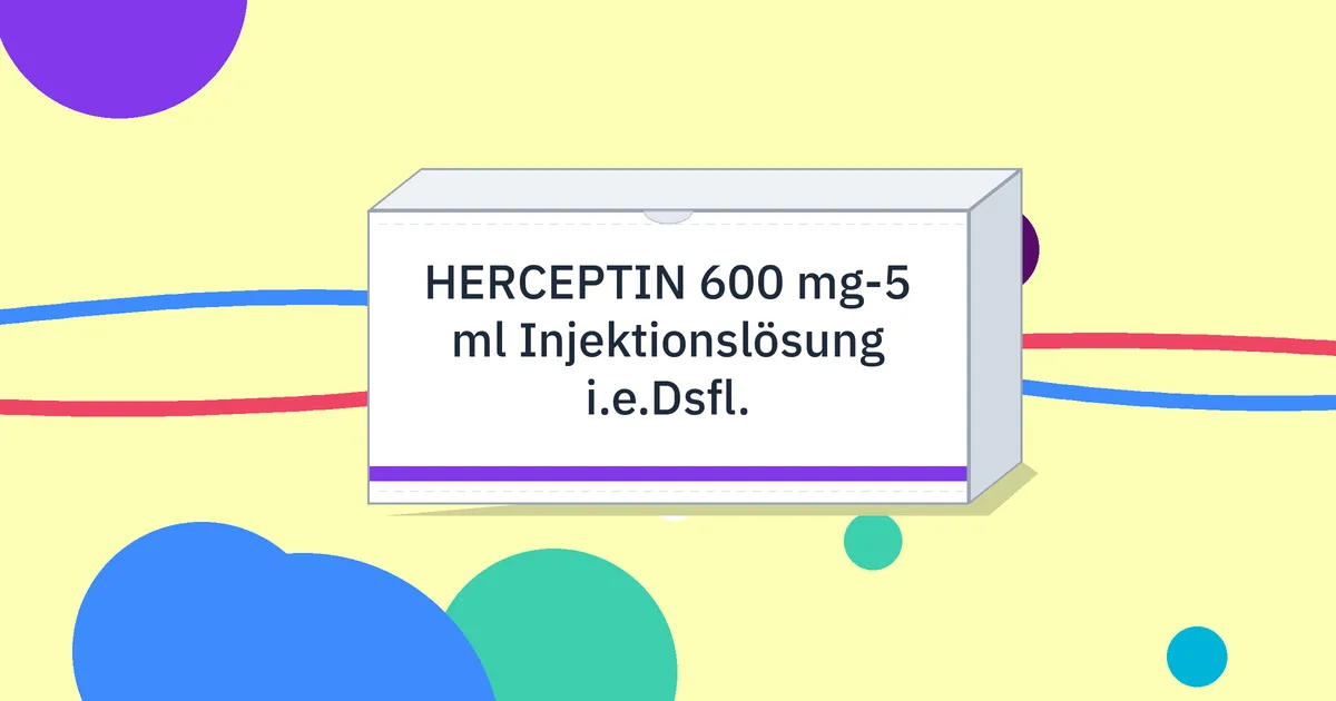Symbolbild: Packung mit der Aufschrift HERCEPTIN 600 mg-5 ml Injektionslösung i.e.Dsfl. (PZN 20155093) – Verfügbarkeit und Bezug in Apotheken in Frankfurt am Main