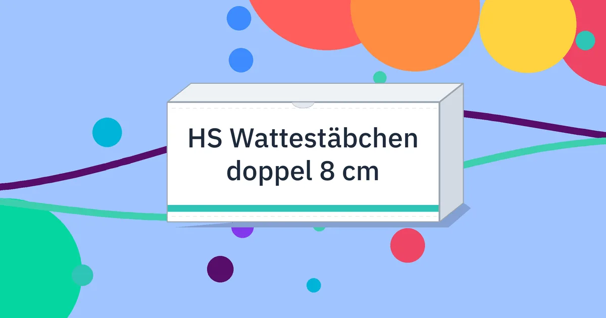 Symbolbild: Packung mit der Aufschrift HS Wattestäbchen doppel 8 cm (PZN 06436388) – Verfügbarkeit und Bezug in Apotheken in Frankfurt am Main