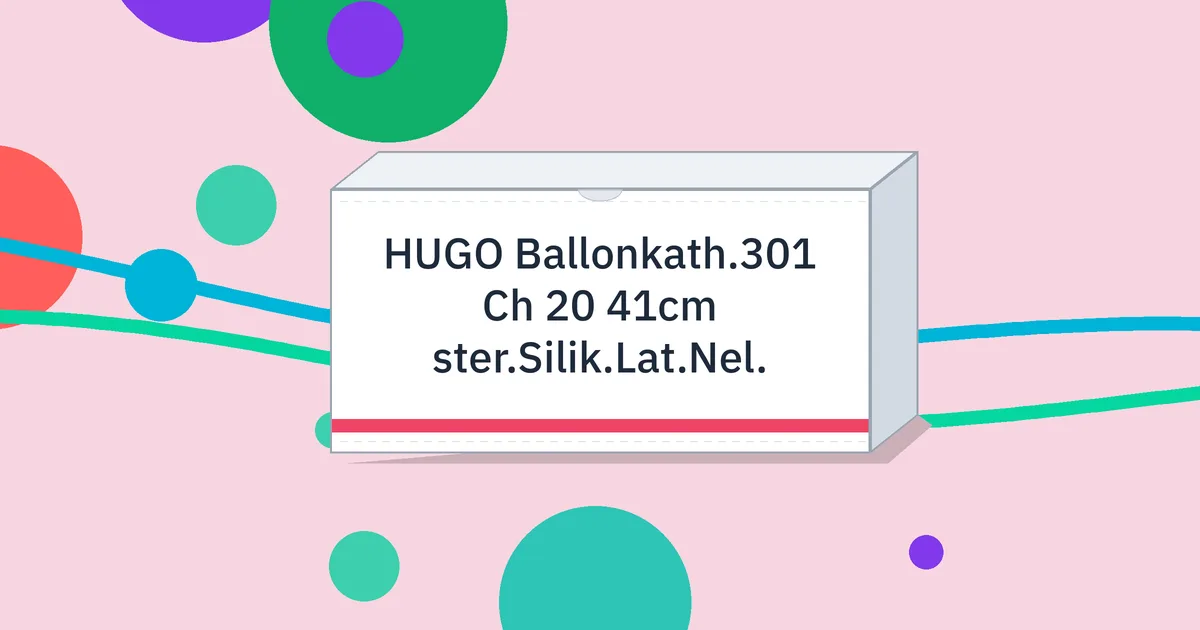 Symbolbild: Packung mit der Aufschrift HUGO Ballonkath.301 Ch 20 41cm ster.Silik.Lat.Nel. (PZN 01398915) – Verfügbarkeit und Bezug in Apotheken in Frankfurt am Main