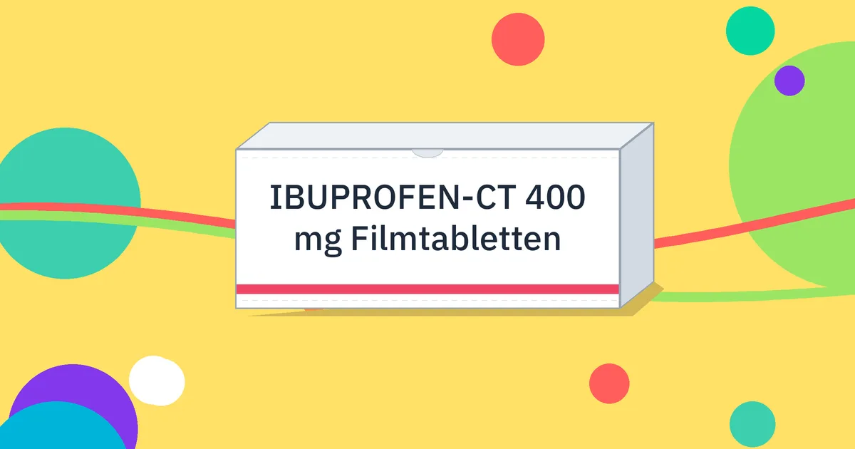 Symbolbild: Packung mit der Aufschrift IBUPROFEN-CT 400 mg Filmtabletten (PZN 02492326) – Verfügbarkeit und Bezug in Apotheken in Frankfurt am Main