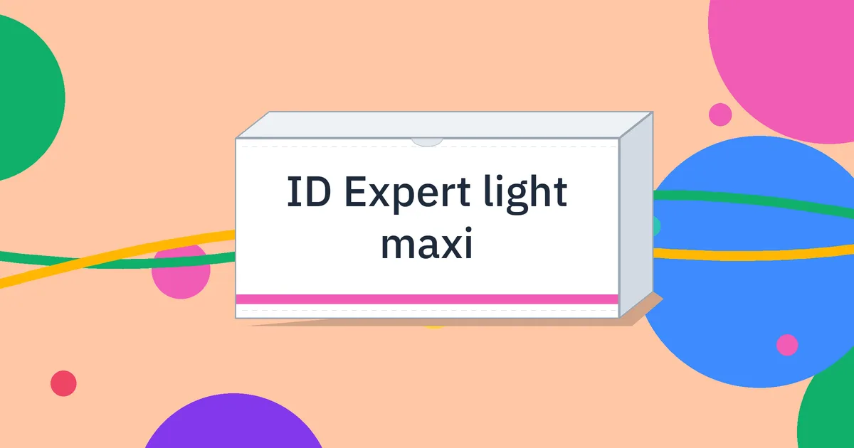 Symbolbild: Packung mit der Aufschrift ID Expert light maxi (PZN 09895808) – Verfügbarkeit und Bezug in Apotheken in Frankfurt am Main