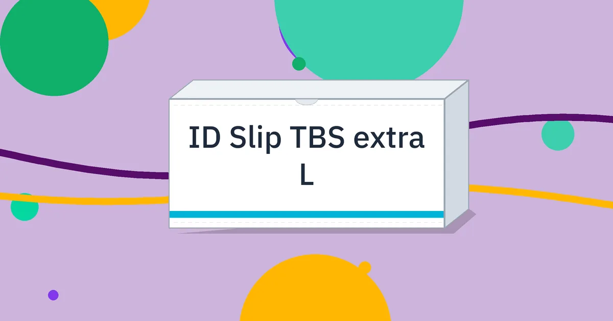 Symbolbild: Packung mit der Aufschrift ID Slip TBS extra L (PZN 16626687) – Verfügbarkeit und Bezug in Apotheken in Frankfurt am Main