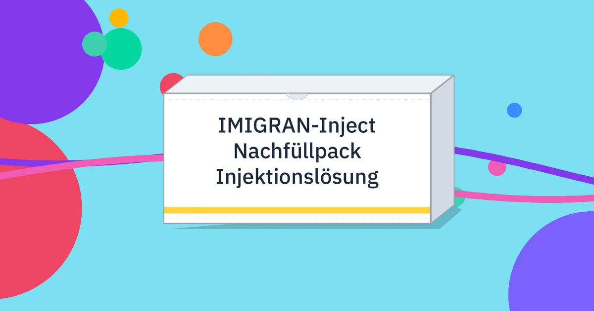 Symbolbild: Packung mit der Aufschrift IMIGRAN-Inject Nachfüllpack Injektionslösung (PZN 11667196) – Verfügbarkeit und Bezug in Apotheken in Frankfurt am Main