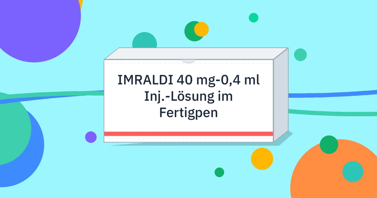 Symbolbild: Packung mit der Aufschrift IMRALDI 40 mg-0,4 ml Inj.-Lösung im Fertigpen (PZN 18413702) – Verfügbarkeit und Bezug in Apotheken in Frankfurt am Main