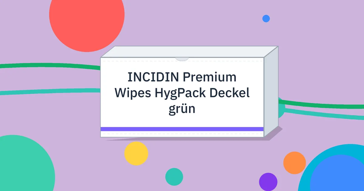 Symbolbild: Packung mit der Aufschrift INCIDIN Premium Wipes HygPack Deckel grün (PZN 10946304) – Verfügbarkeit und Bezug in Apotheken in Frankfurt am Main