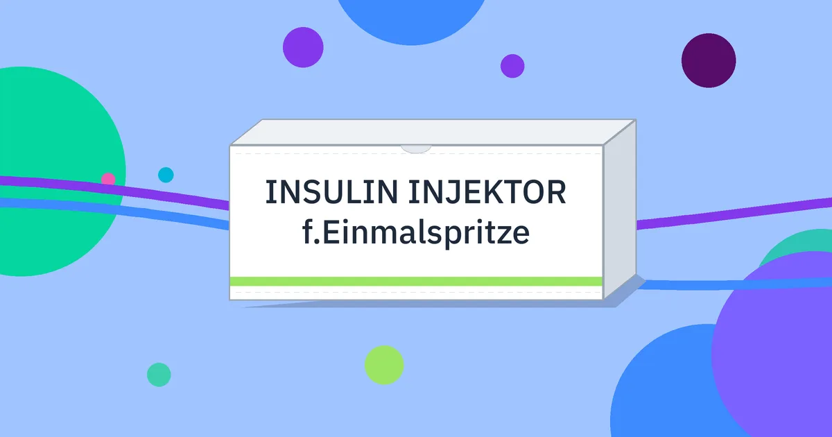 Symbolbild: Packung mit der Aufschrift INSULIN INJEKTOR f.Einmalspritze (PZN 01737547) – Verfügbarkeit und Bezug in Apotheken in Frankfurt am Main