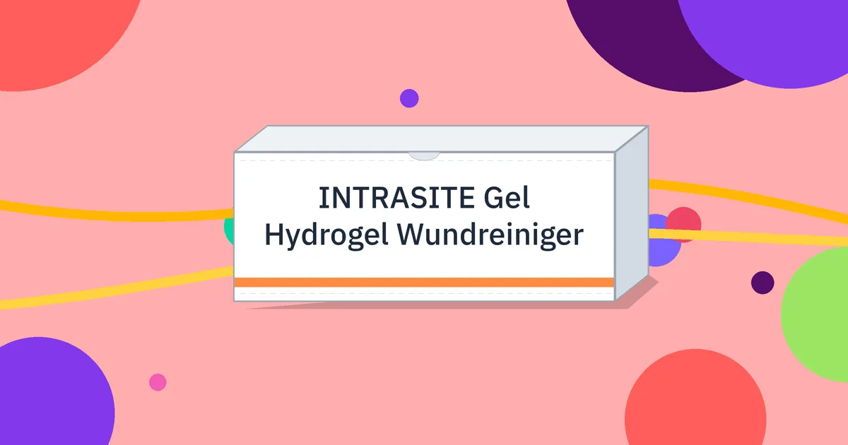 Symbolbild: Packung mit der Aufschrift INTRASITE Gel Hydrogel Wundreiniger (PZN 17832006) – Verfügbarkeit und Bezug in Apotheken in Frankfurt am Main