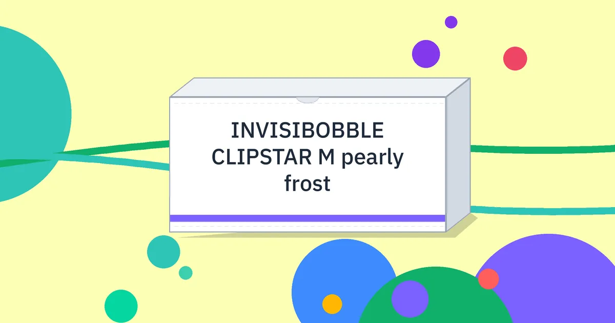 Symbolbild: Packung mit der Aufschrift INVISIBOBBLE CLIPSTAR M pearly frost (PZN 20159613) – Verfügbarkeit und Bezug in Apotheken in Frankfurt am Main