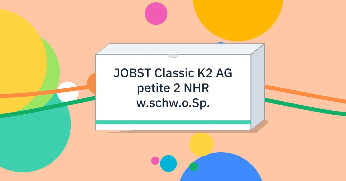 Symbolbild: Packung mit der Aufschrift JOBST Classic K2 AG petite 2 NHR w.schw.o.Sp. (PZN 11273971) – Verfügbarkeit und Bezug in Apotheken in Frankfurt am Main