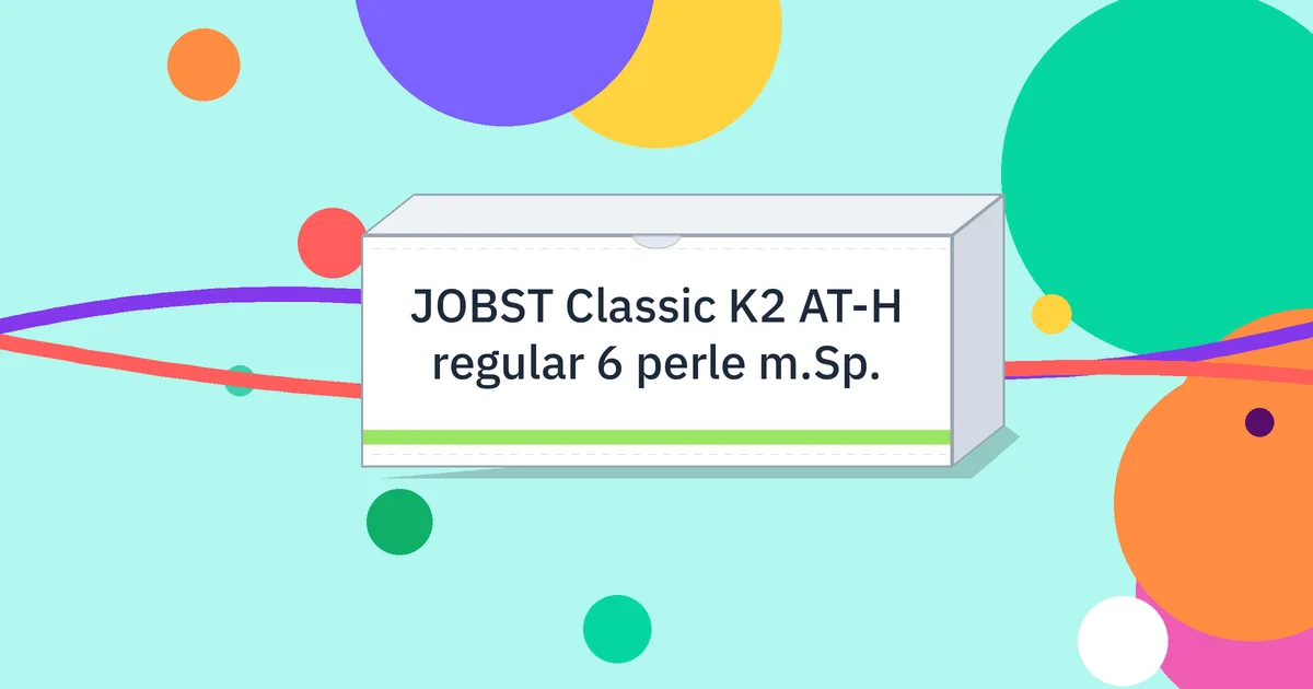Symbolbild: Packung mit der Aufschrift JOBST Classic K2 AT-H regular 6 perle m.Sp. (PZN 13068703) – Verfügbarkeit und Bezug in Apotheken in Frankfurt am Main