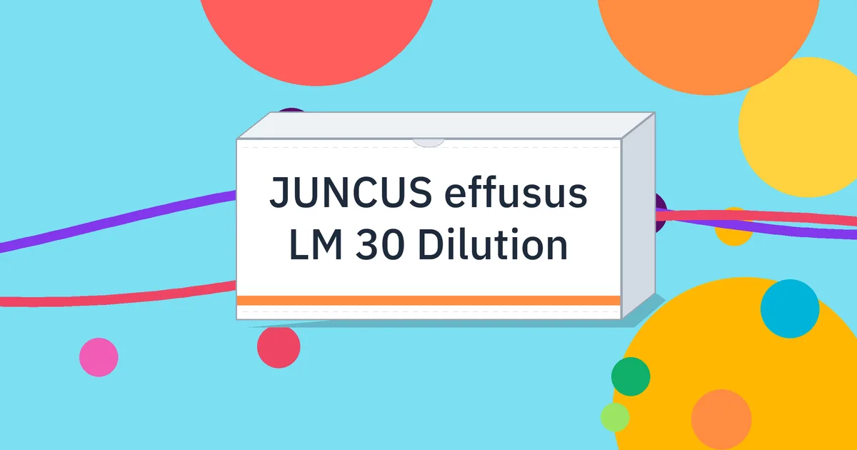 Symbolbild: Packung mit der Aufschrift JUNCUS effusus LM 30 Dilution (PZN 13564388) – Verfügbarkeit und Bezug in Apotheken in Frankfurt am Main