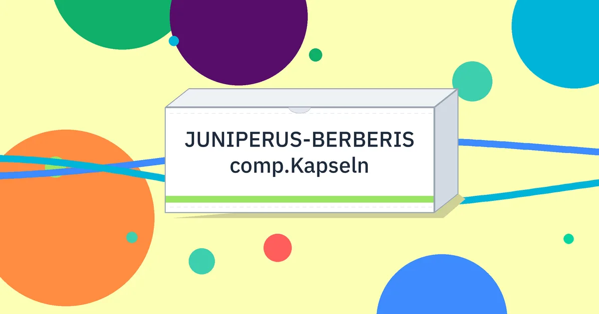 Symbolbild: Packung mit der Aufschrift JUNIPERUS-BERBERIS comp.Kapseln (PZN 02482687) – Verfügbarkeit und Bezug in Apotheken in Frankfurt am Main