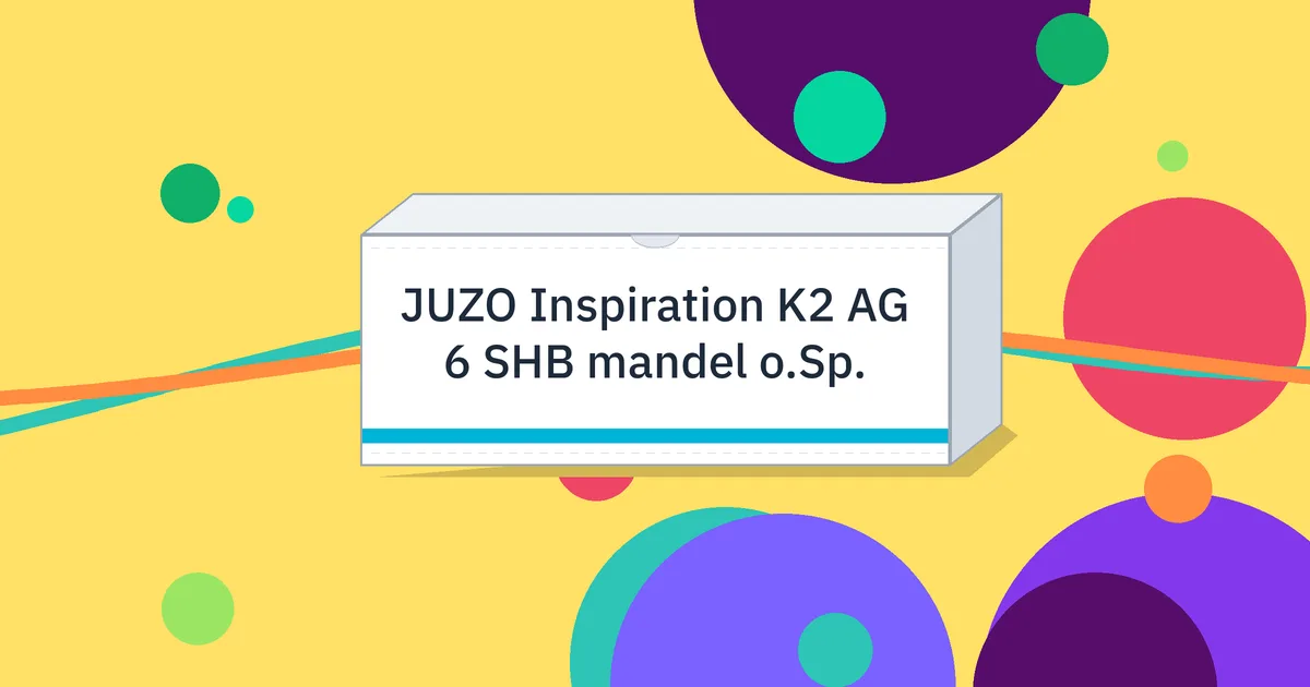 Symbolbild: Packung mit der Aufschrift JUZO Inspiration K2 AG 6 SHB mandel o.Sp. (PZN 14919600) – Verfügbarkeit und Bezug in Apotheken in Frankfurt am Main