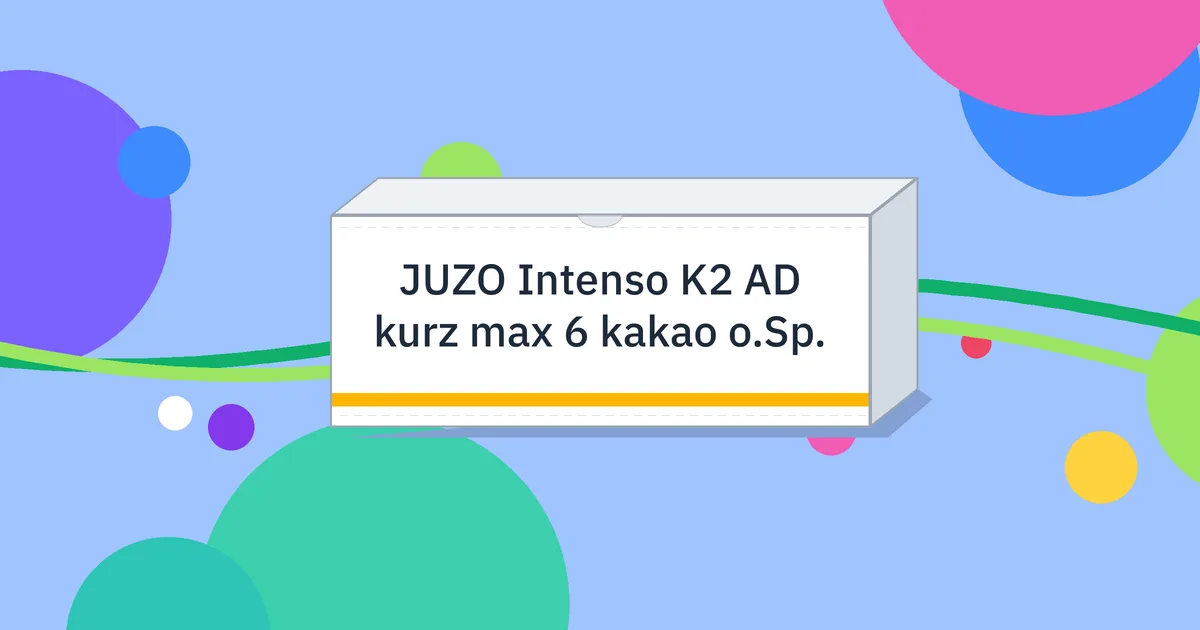 Symbolbild: Packung mit der Aufschrift JUZO Intenso K2 AD kurz max 6 kakao o.Sp. (PZN 18619504) – Verfügbarkeit und Bezug in Apotheken in Frankfurt am Main