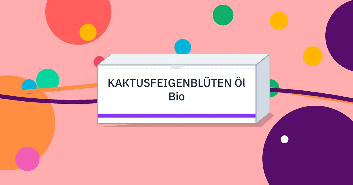 Symbolbild: Packung mit der Aufschrift KAKTUSFEIGENBLÜTEN Öl Bio (PZN 10340317) – Verfügbarkeit und Bezug in Apotheken in Frankfurt am Main