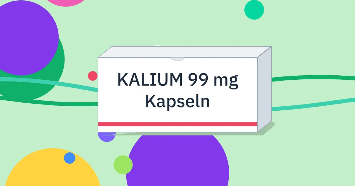 Symbolbild: Packung mit der Aufschrift KALIUM 99 mg Kapseln (PZN 13541571) – Verfügbarkeit und Bezug in Apotheken in Frankfurt am Main
