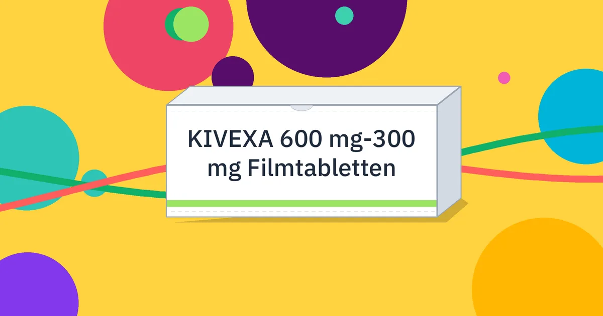 Symbolbild: Packung mit der Aufschrift KIVEXA 600 mg-300 mg Filmtabletten (PZN 16529642) – Verfügbarkeit und Bezug in Apotheken in Frankfurt am Main