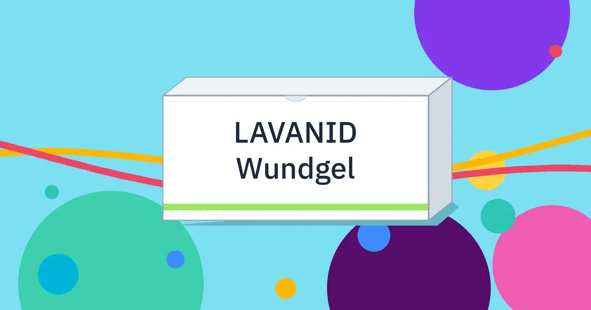 Symbolbild: Packung mit der Aufschrift LAVANID Wundgel (PZN 17275304) – Verfügbarkeit und Bezug in Apotheken in Frankfurt am Main