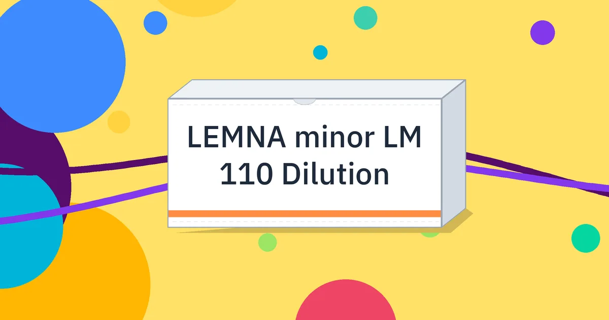 Symbolbild: Packung mit der Aufschrift LEMNA minor LM 110 Dilution (PZN 13525276) – Verfügbarkeit und Bezug in Apotheken in Frankfurt am Main