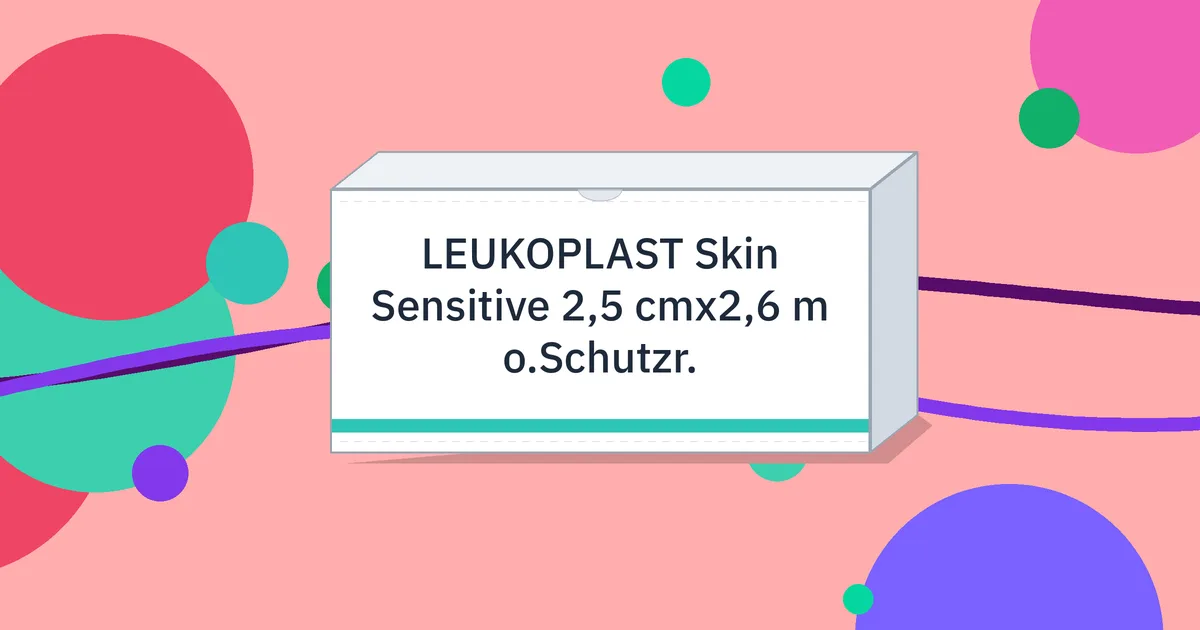 Symbolbild: Packung mit der Aufschrift LEUKOPLAST Skin Sensitive 2,5 cmx2,6 m o.Schutzr. (PZN 19452414) – Verfügbarkeit und Bezug in Apotheken in Frankfurt am Main