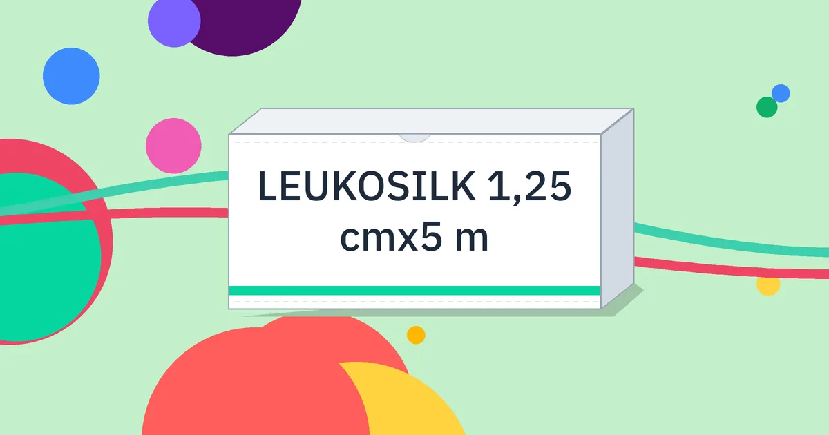 Symbolbild: Packung mit der Aufschrift LEUKOSILK 1,25 cmx5 m (PZN 19347841) – Verfügbarkeit und Bezug in Apotheken in Frankfurt am Main