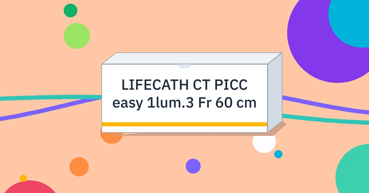 Symbolbild: Packung mit der Aufschrift LIFECATH CT PICC easy 1lum.3 Fr 60 cm (PZN 15209651) – Verfügbarkeit und Bezug in Apotheken in Frankfurt am Main