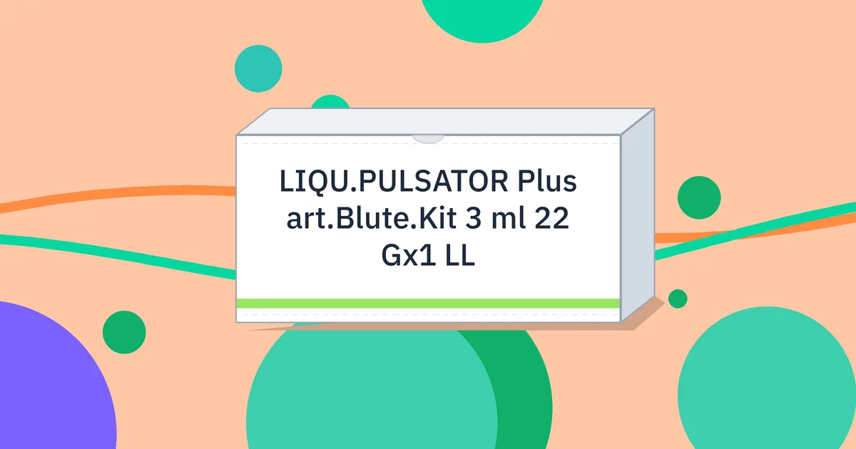 Symbolbild: Packung mit der Aufschrift LIQU.PULSATOR Plus art.Blute.Kit 3 ml 22 Gx1 LL (PZN 09217675) – Verfügbarkeit und Bezug in Apotheken in Frankfurt am Main