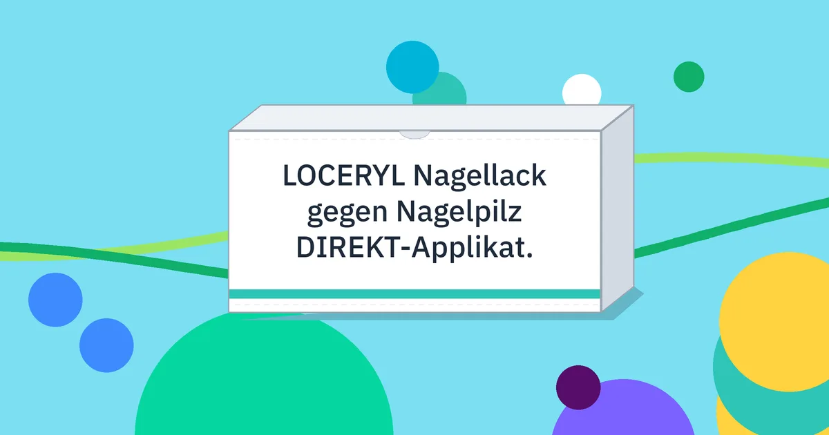 Symbolbild: Packung mit der Aufschrift LOCERYL Nagellack gegen Nagelpilz DIREKT-Applikat. (PZN 14359242) – Verfügbarkeit und Bezug in Apotheken in Frankfurt am Main