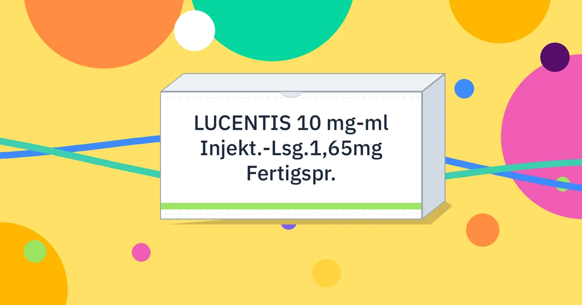 Symbolbild: Packung mit der Aufschrift LUCENTIS 10 mg-ml Injekt.-Lsg.1,65mg Fertigspr. (PZN 10789135) – Verfügbarkeit und Bezug in Apotheken in Frankfurt am Main
