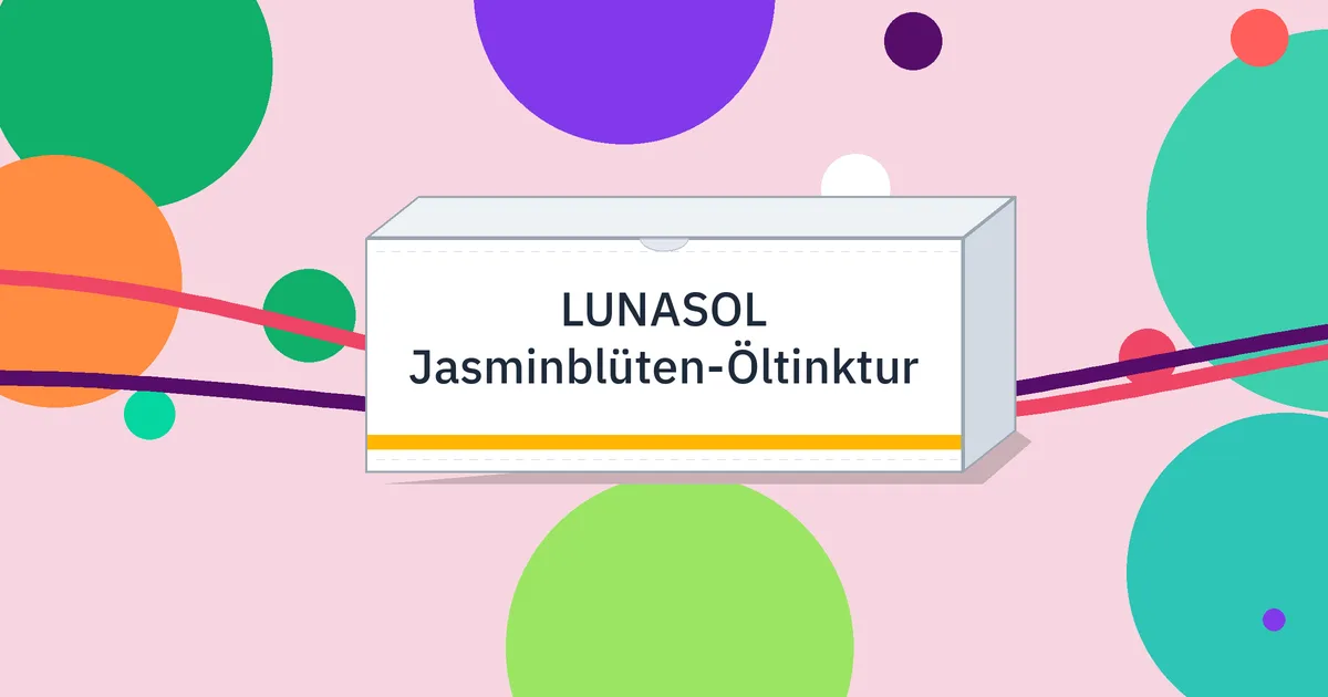 Symbolbild: Packung mit der Aufschrift LUNASOL Jasminblüten-Öltinktur (PZN 19755801) – Verfügbarkeit und Bezug in Apotheken in Frankfurt am Main